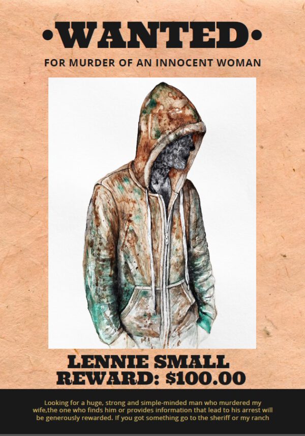 Wanted Poster Lennie Small W - Gymnasium Panketal